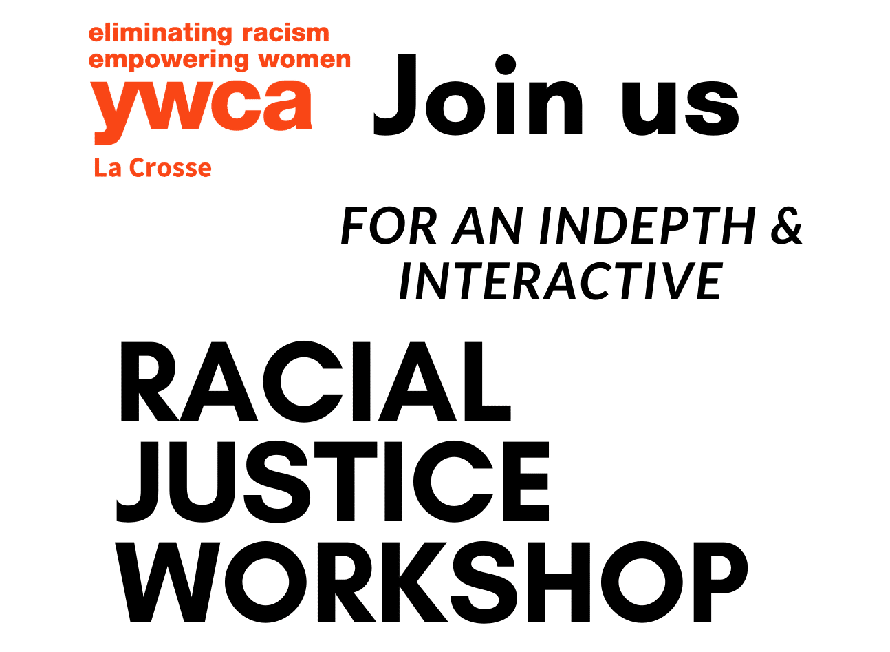 YWCA Spring 2022 Racial Justice Workshop - The Greater La Crosse Area ...